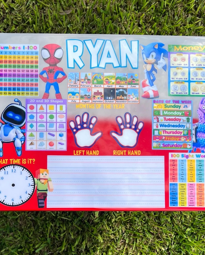 Folding Tray Table - Learning Table - Custom TV Tray - Kids Learning ...