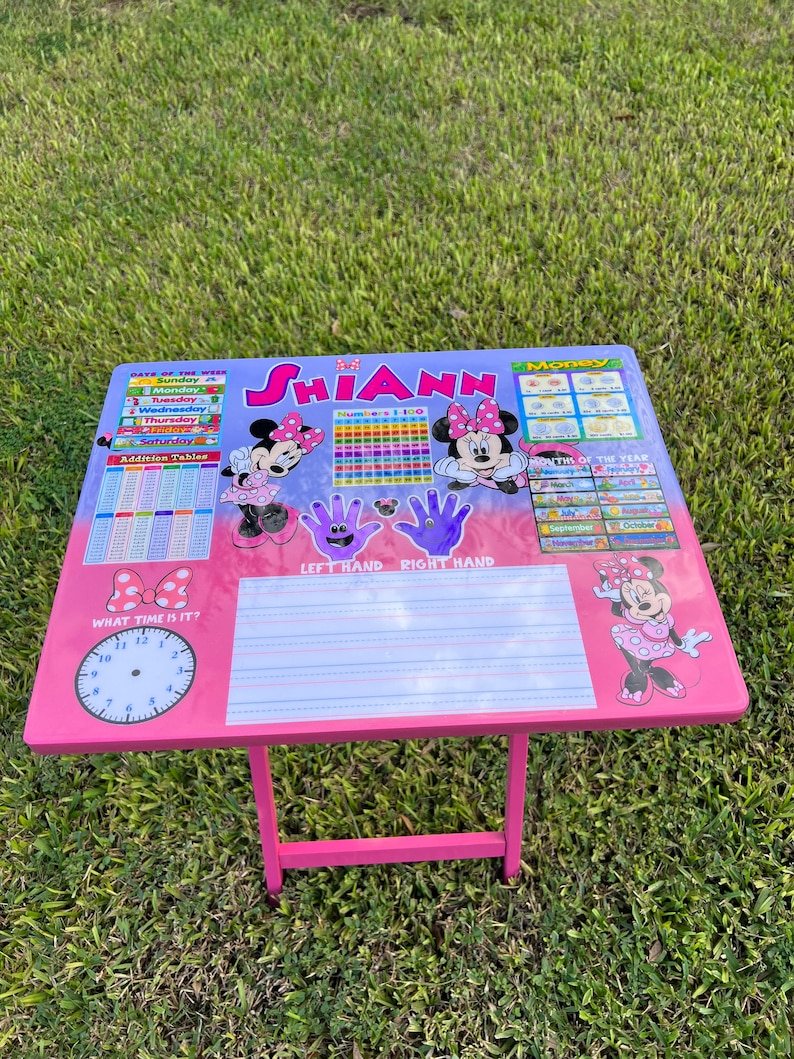Folding Tray Table - Learning Table - Custom TV Tray - Kids Learning ...
