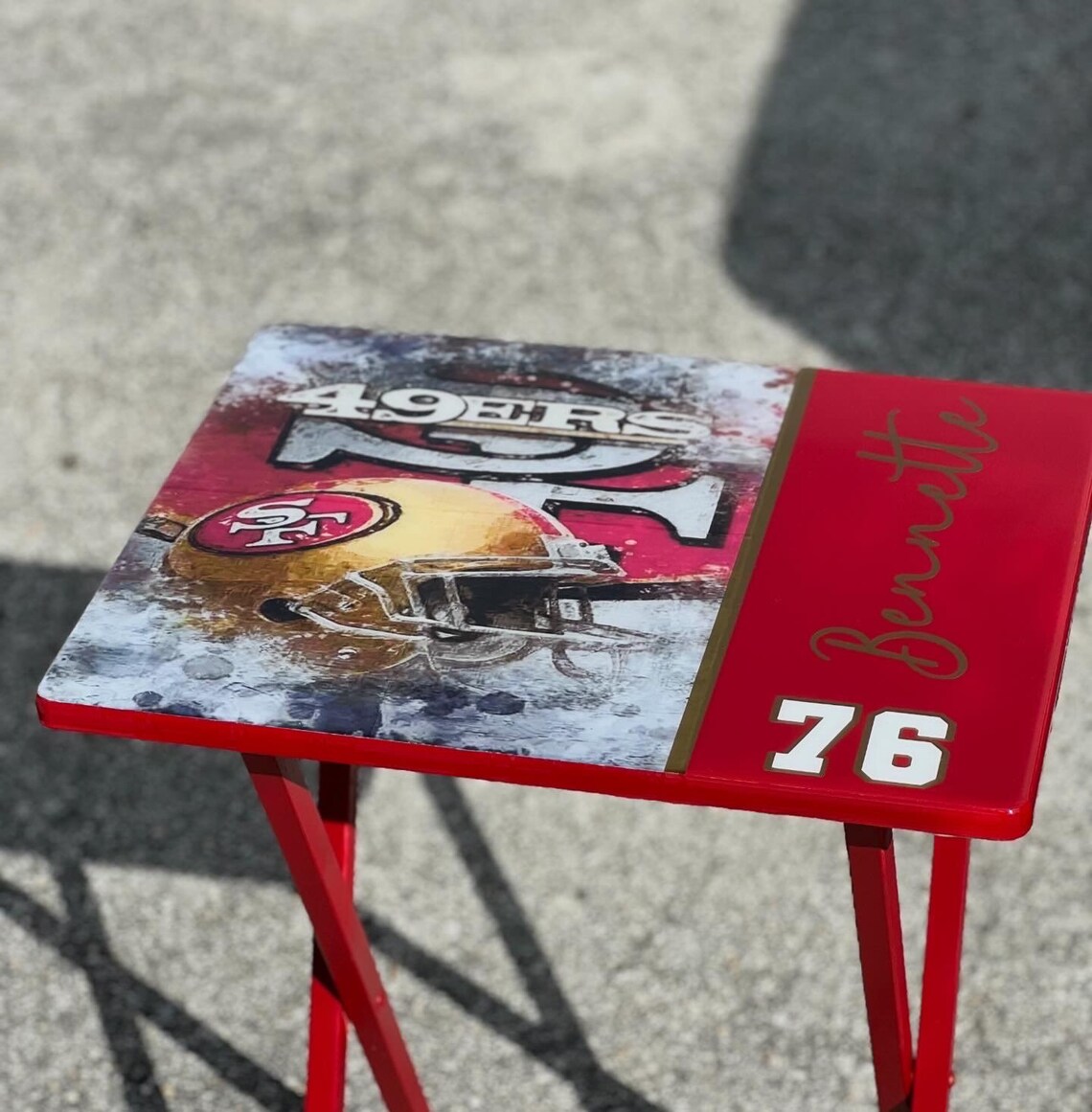 Folding Tray Table - Team Table - Custom TV Tray - Tray Table - Gifts ...