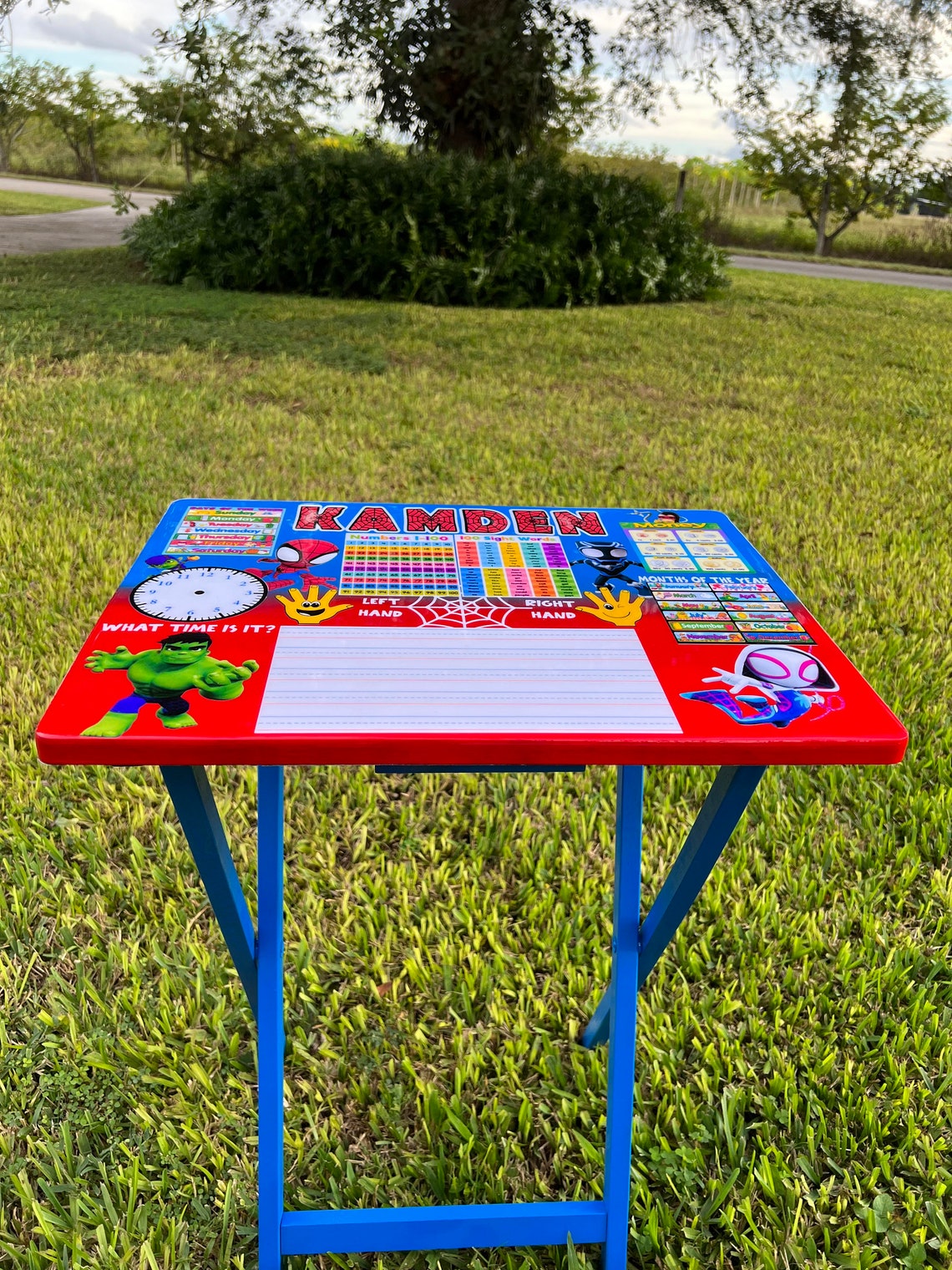 Folding Tray Table Learning Table Custom TV Tray Kids Learning Table ...