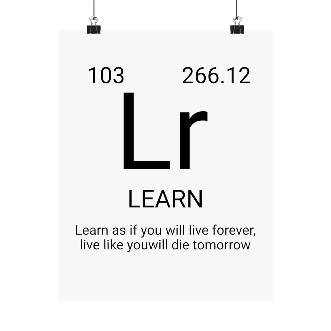 Lr Periodic Table Learn Matte Vertical Posters - Etsy
