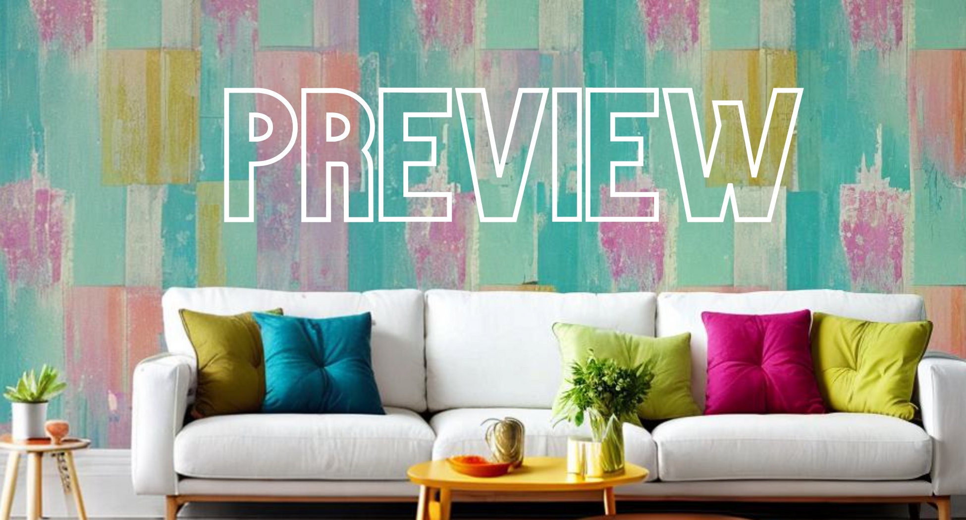 Teal Yellow Green Pink Office Background Zoom Webex Teams - Etsy