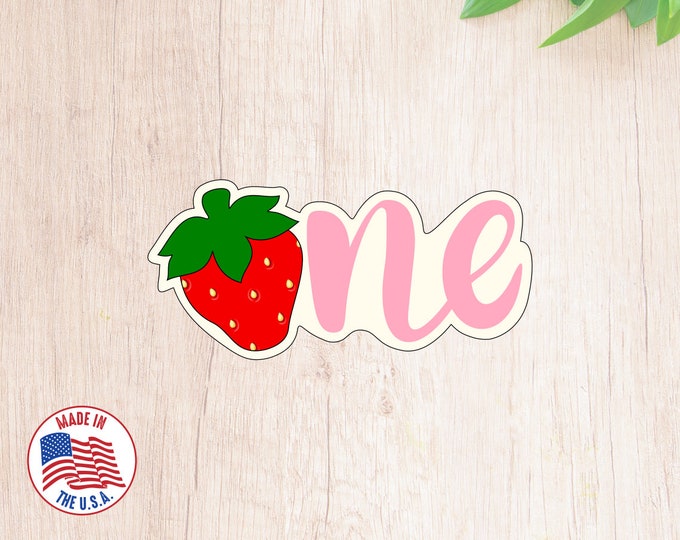 Fast Shipping! Strawberry Number One Cookie Cutter. First Birthday ...