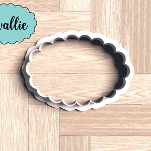 Fast Shipping! Ovallie Cookie Cutter. Scalloped Oval Cookie Cutter - Etsy