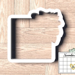 Fast Shipping! Floral Calendar Cookie Cutter. Floral Square Cookie ...