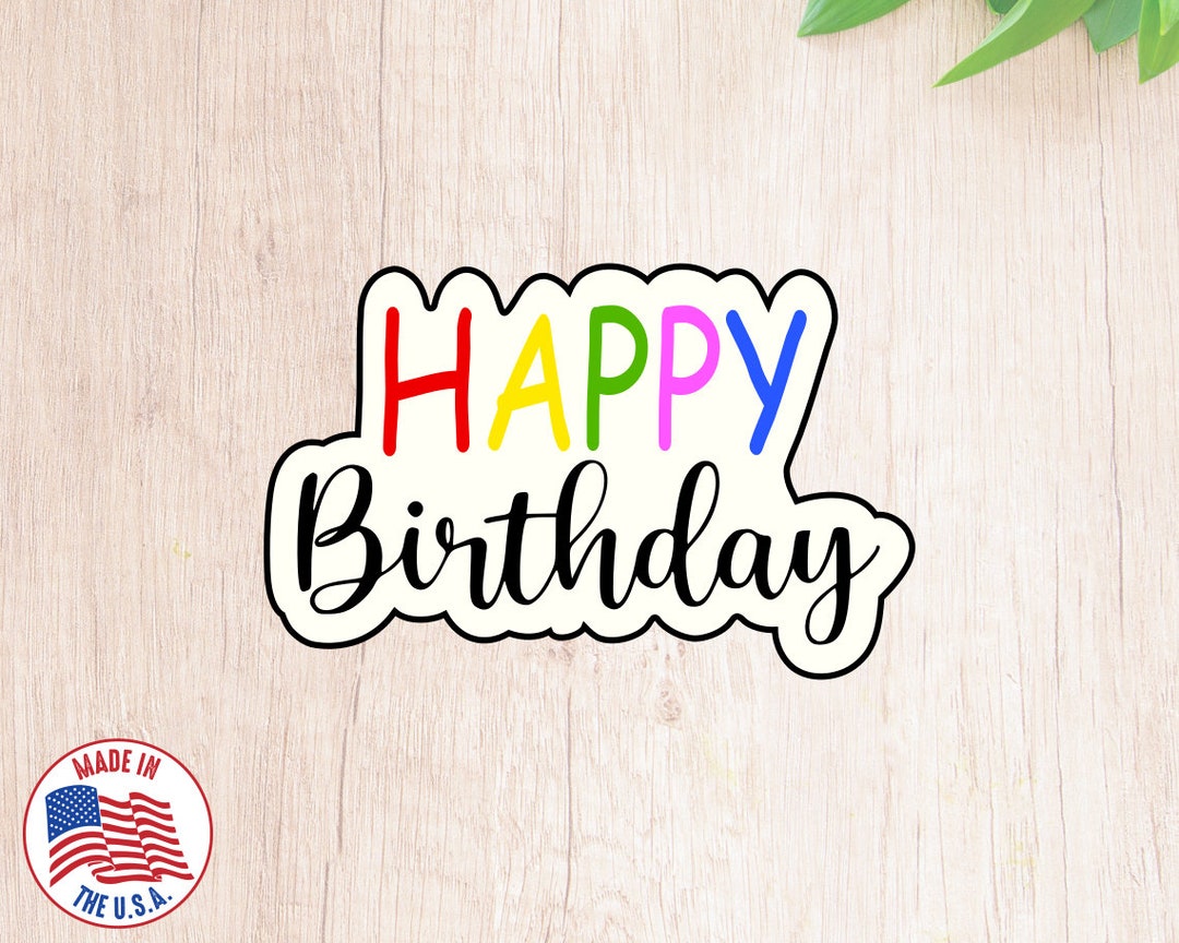 Fast Shipping! Happy Birthday Plaque Cookie Cutter. Birthday Cookie ...