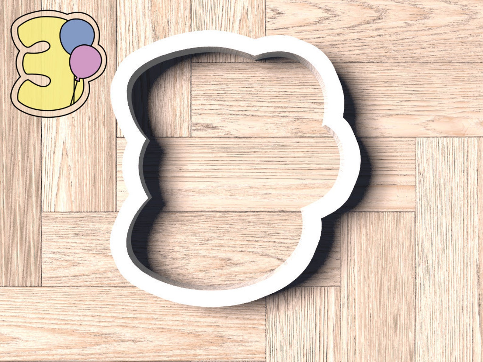 Fast Shipping! Balloon Number 3 Cookie Cutter - Birthday Baking Gift - Etsy