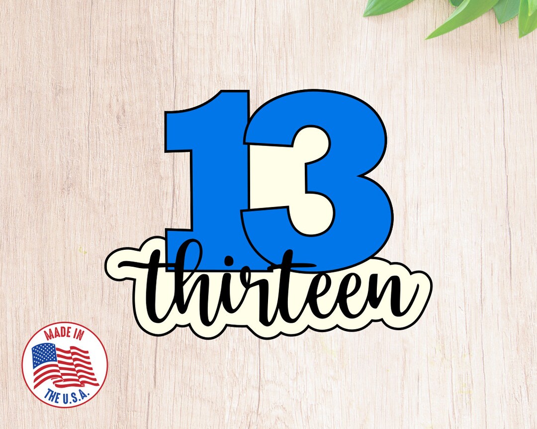 Fast Shipping! Lettered Number 13 Cookie Cutter - Etsy