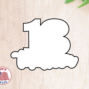 Fast Shipping! Lettered Number 13 Cookie Cutter - Etsy