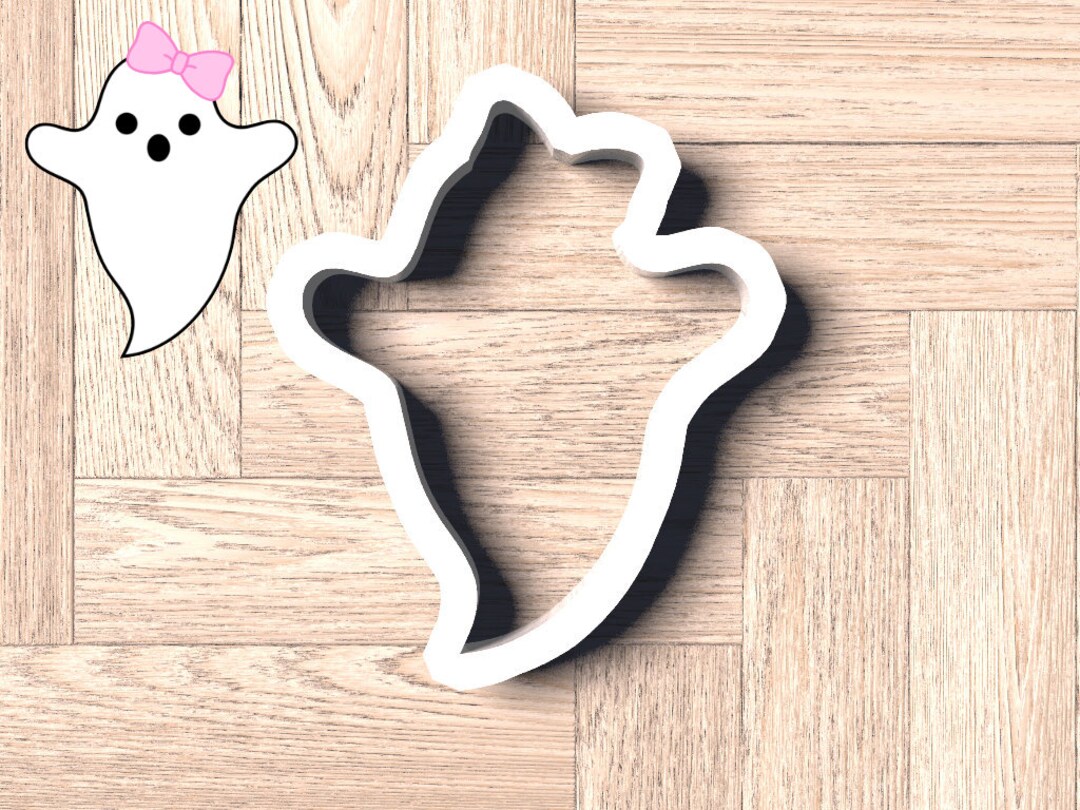 Boo With Bow Cookie Cutter. Halloween Cookie Cutter. Ghost - Etsy