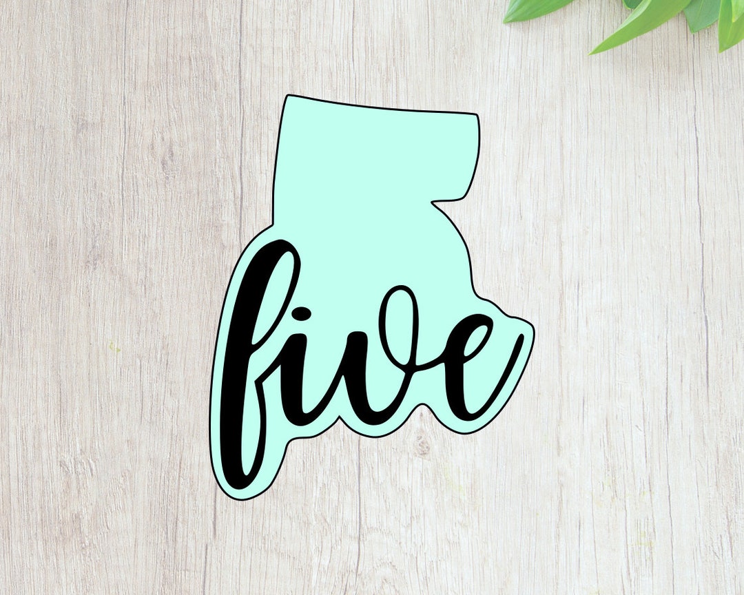 Fast Shipping! Lettered Number 5 Cookie Cutter - Etsy