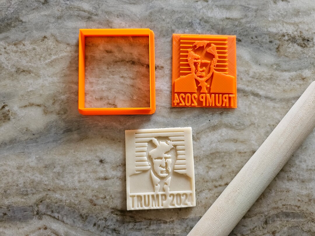 Fast Shipping! Donald Trump Cookie Cutter and Stamp Set - Baking Gift ...