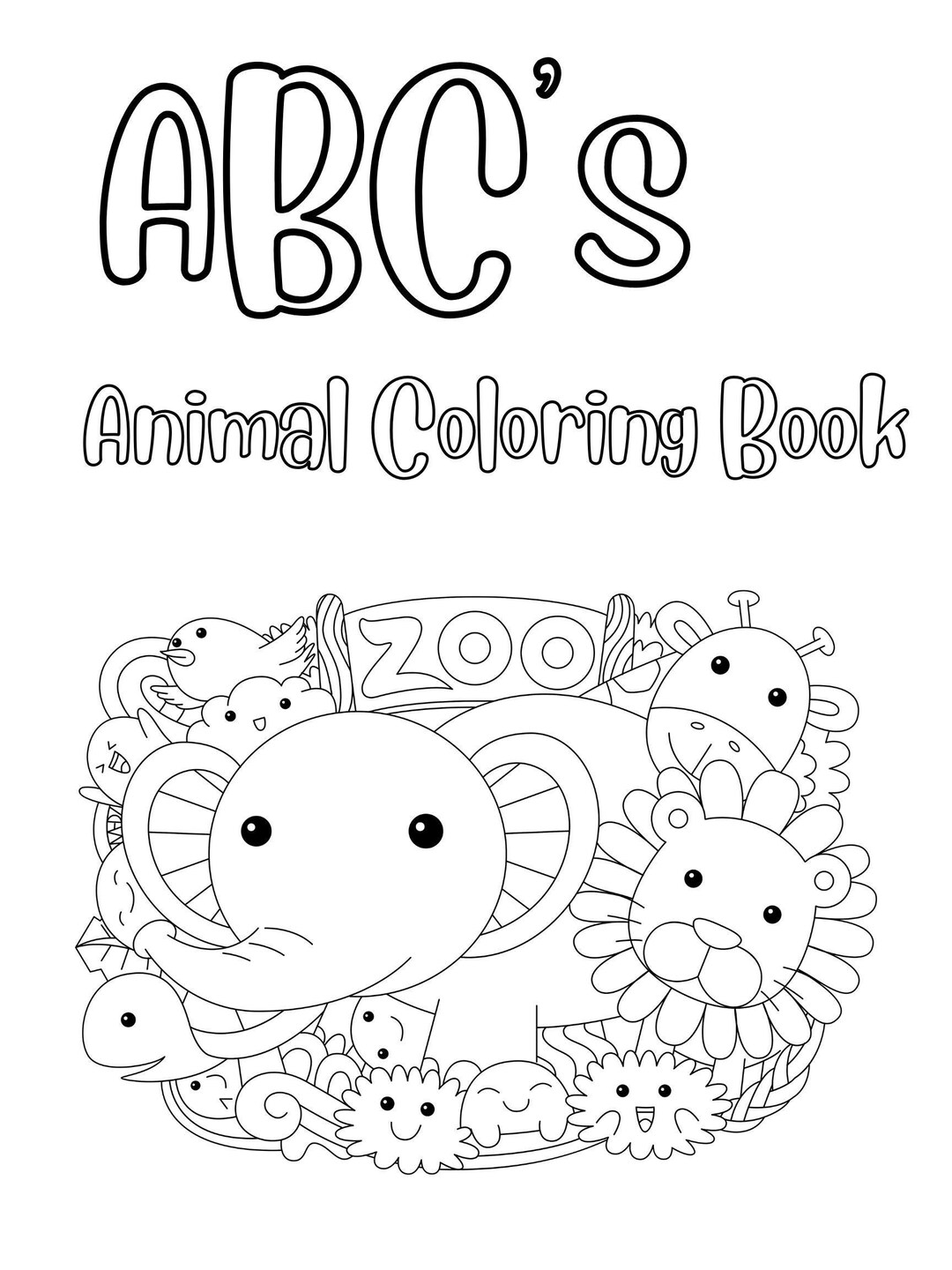 Kids Coloring Pages: Abcs Animal Coloring Book Kids Coloring Book With ...