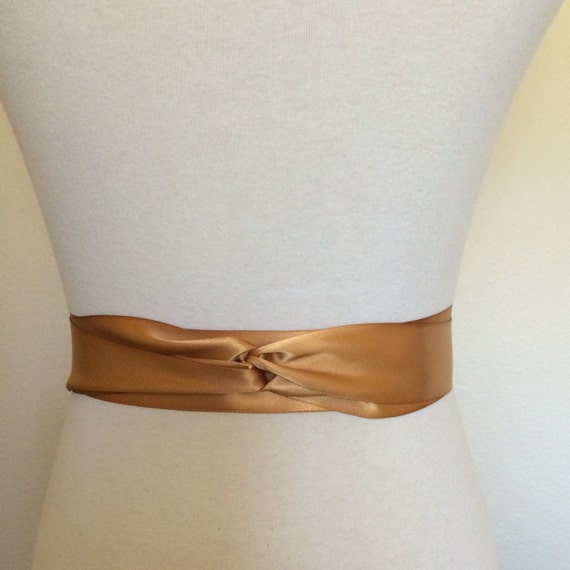 Double Sided Satin Copper Wedding Sash Copper Bridal Belt - Etsy