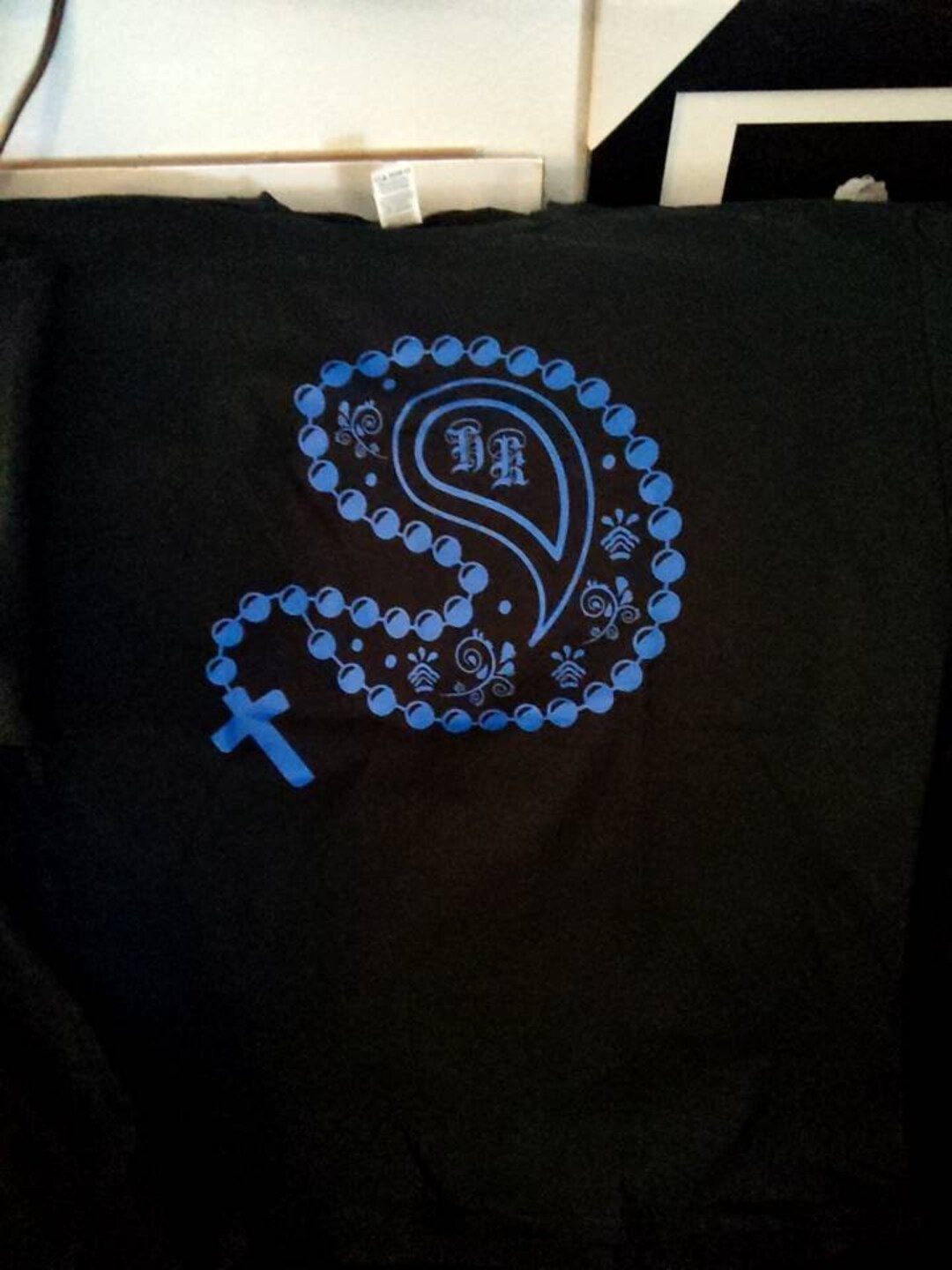 Blue Bandanna Gangster Tear Drop Official Hood Kings Shirt_ Blue Rag ...