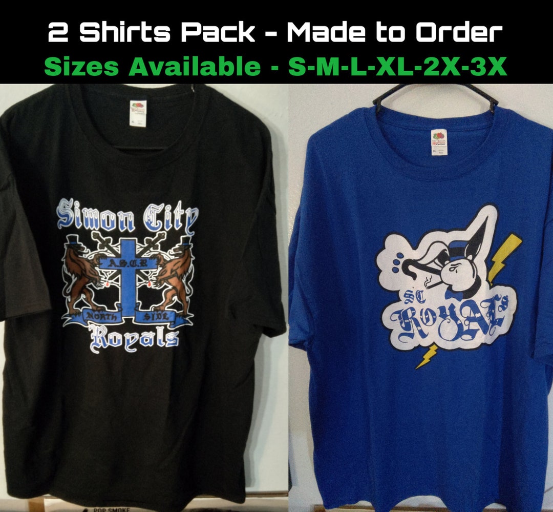 2 Simon City Royals Nation Shirts Package -ASCR -folks-chicago-sizes ...