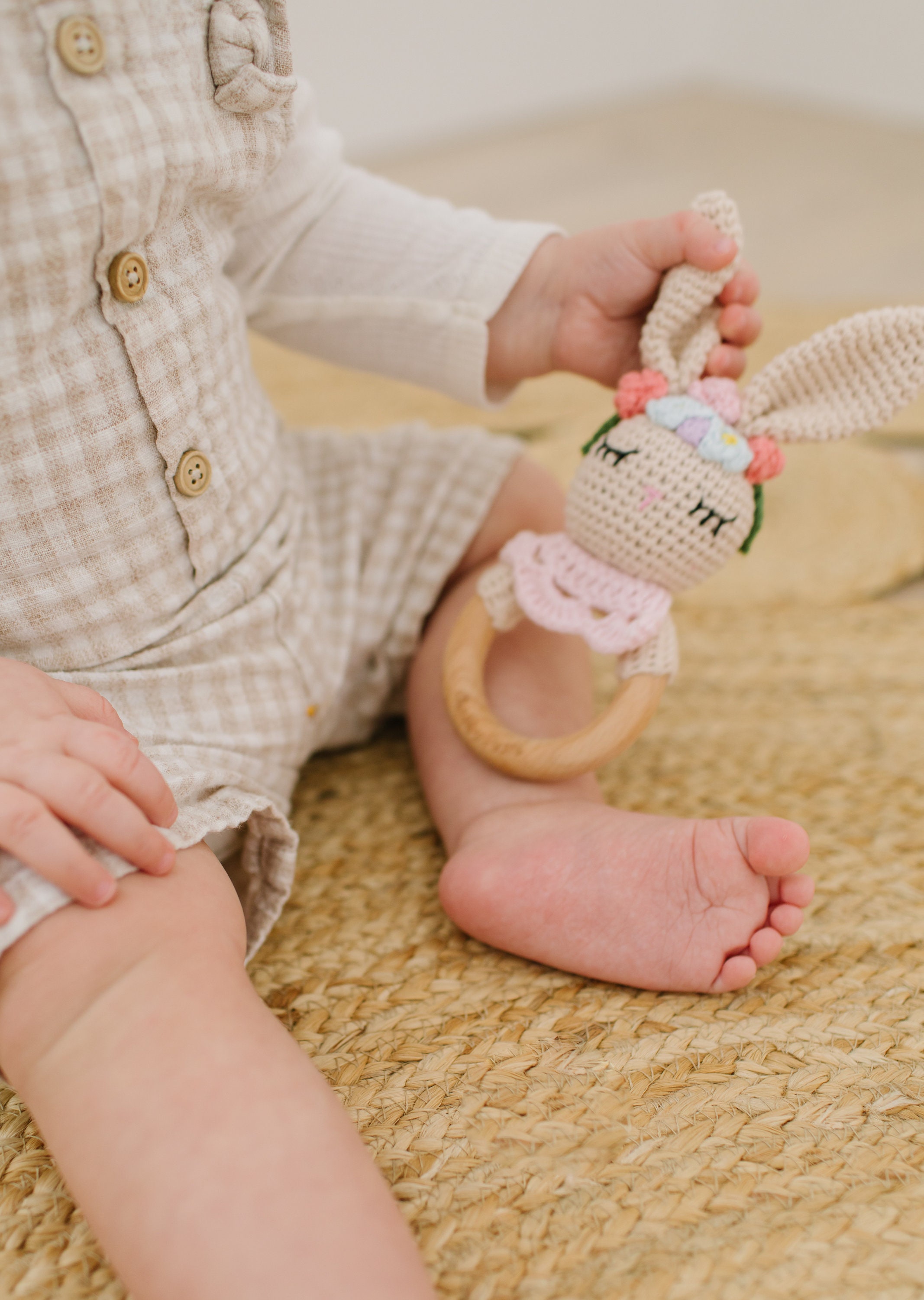 1 Year Old Girl Gift, Baby Teether, Crochet Rattle, Newborn Gift ...