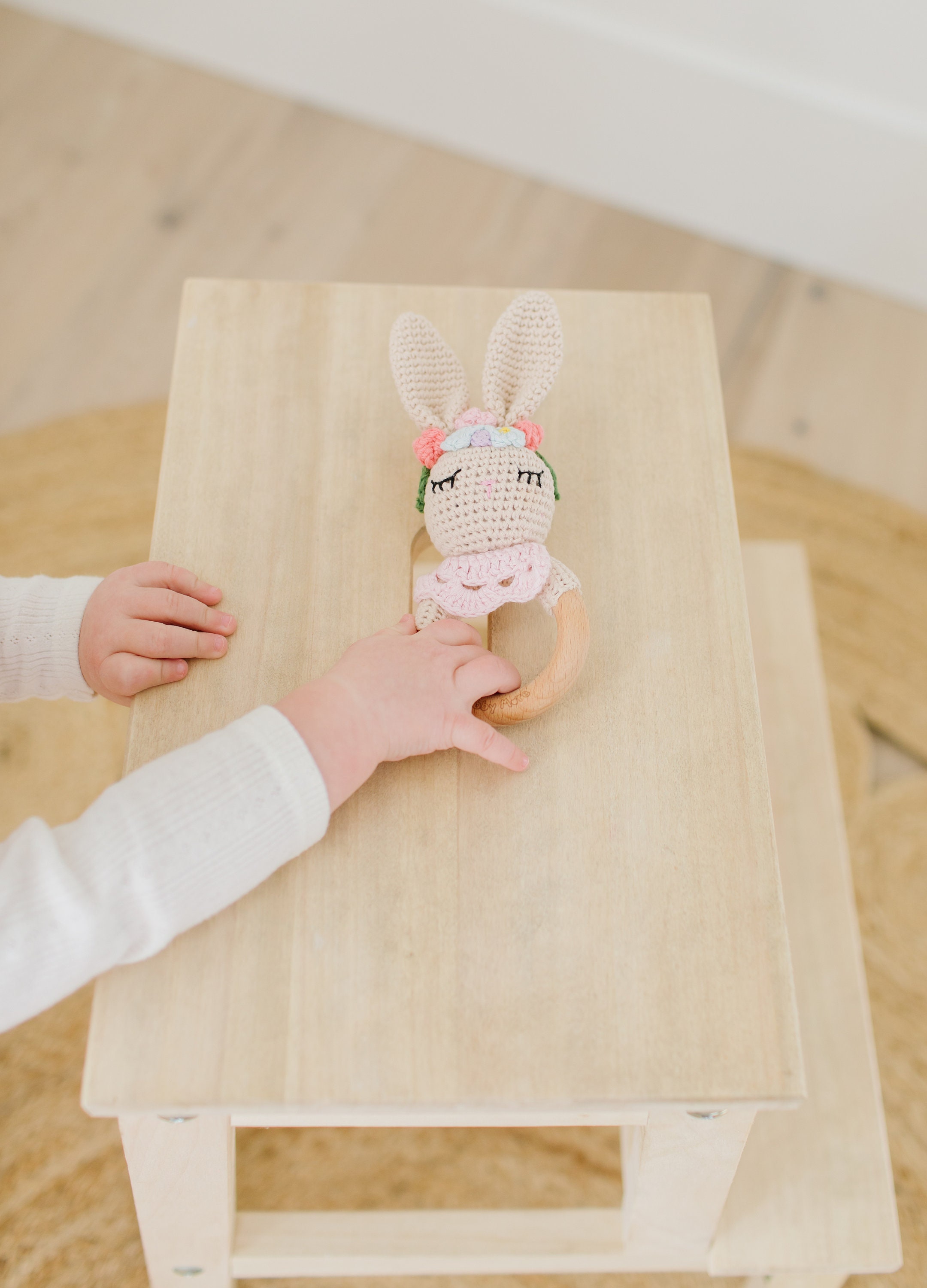 1 Year Old Girl Gift, Baby Teether, Crochet Rattle, Newborn Gift ...