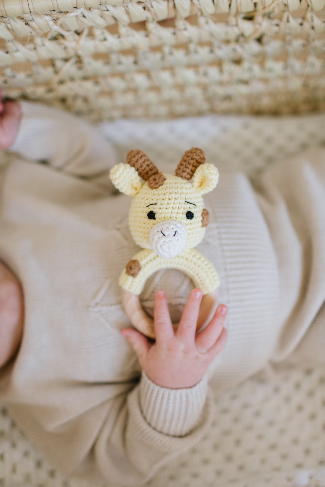 1 Year Old Girl Gift, Baby Teether, Crochet Rattle, Newborn Gift ...