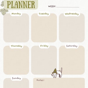 Cute Notes Fall Themed Digital Planner Daily Planner for Halloween ...