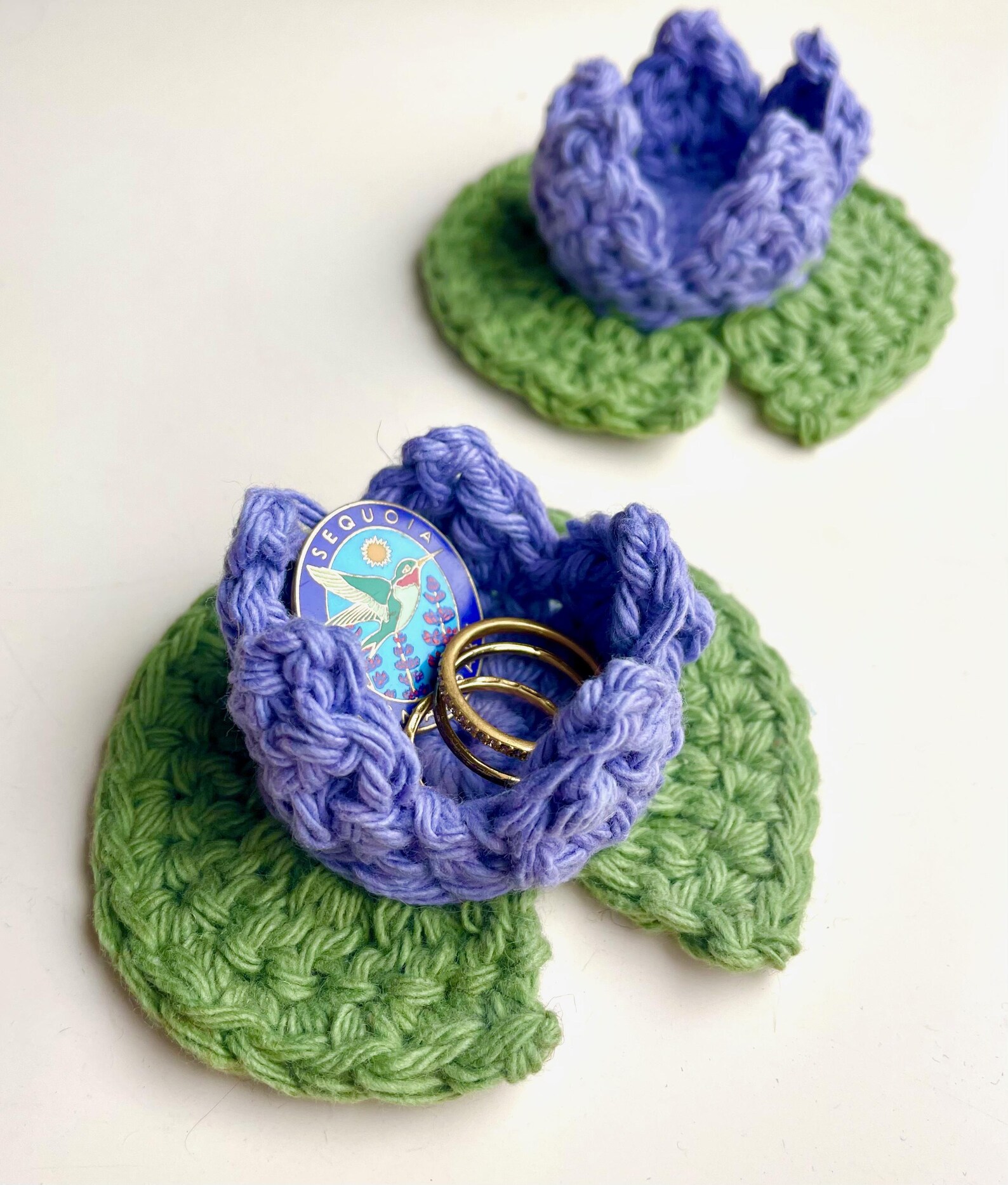 Lily Pad Ring Trinket Dish Crochet Pattern | Whimsical Spring Floral ...
