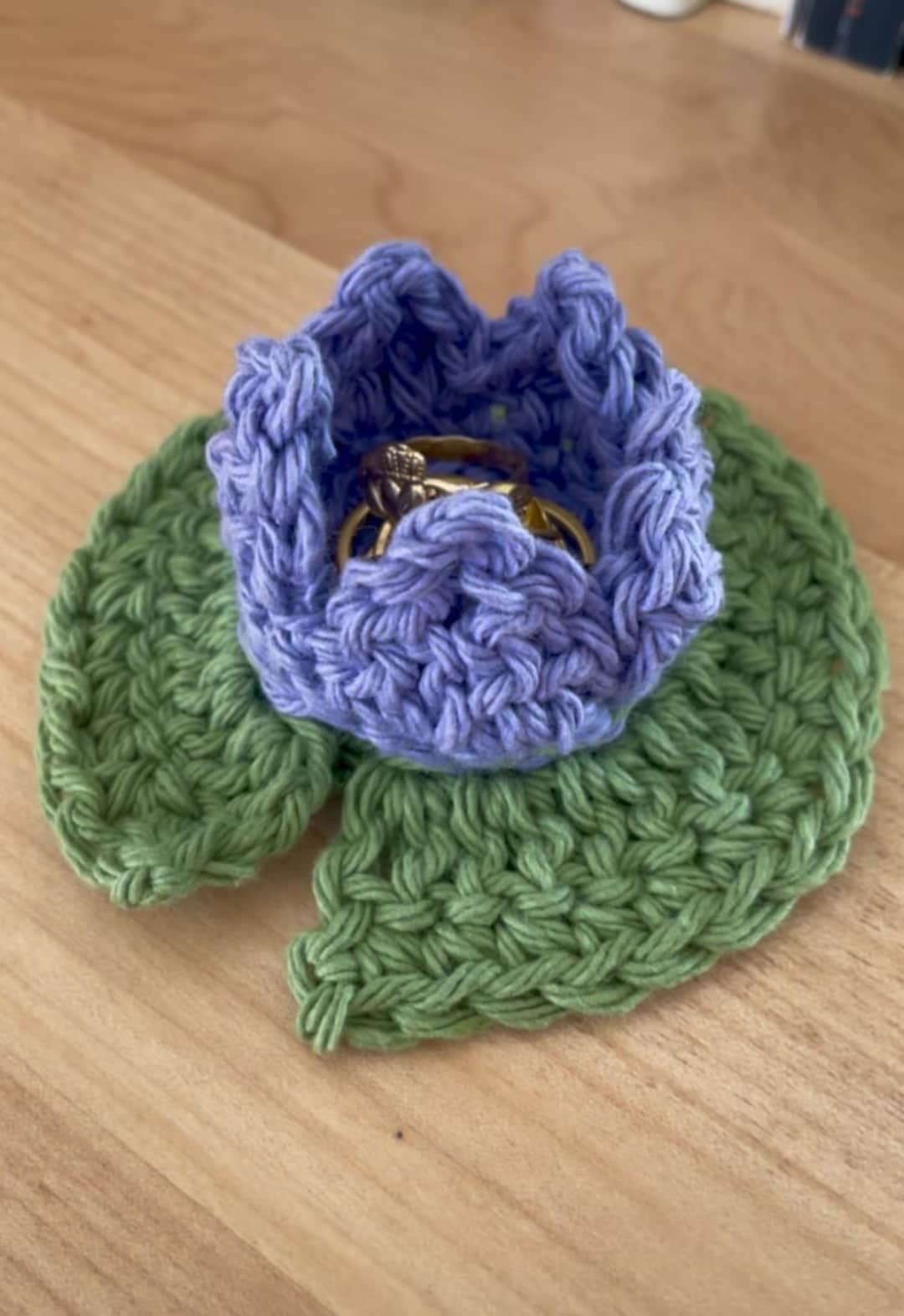 Crochet Lily Pad Ring Dish Pattern | Beginner Friendly Flower Jewelry ...