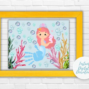 Summer Handprint Art Craft for Kids, DIY Hand Print Template Baby ...