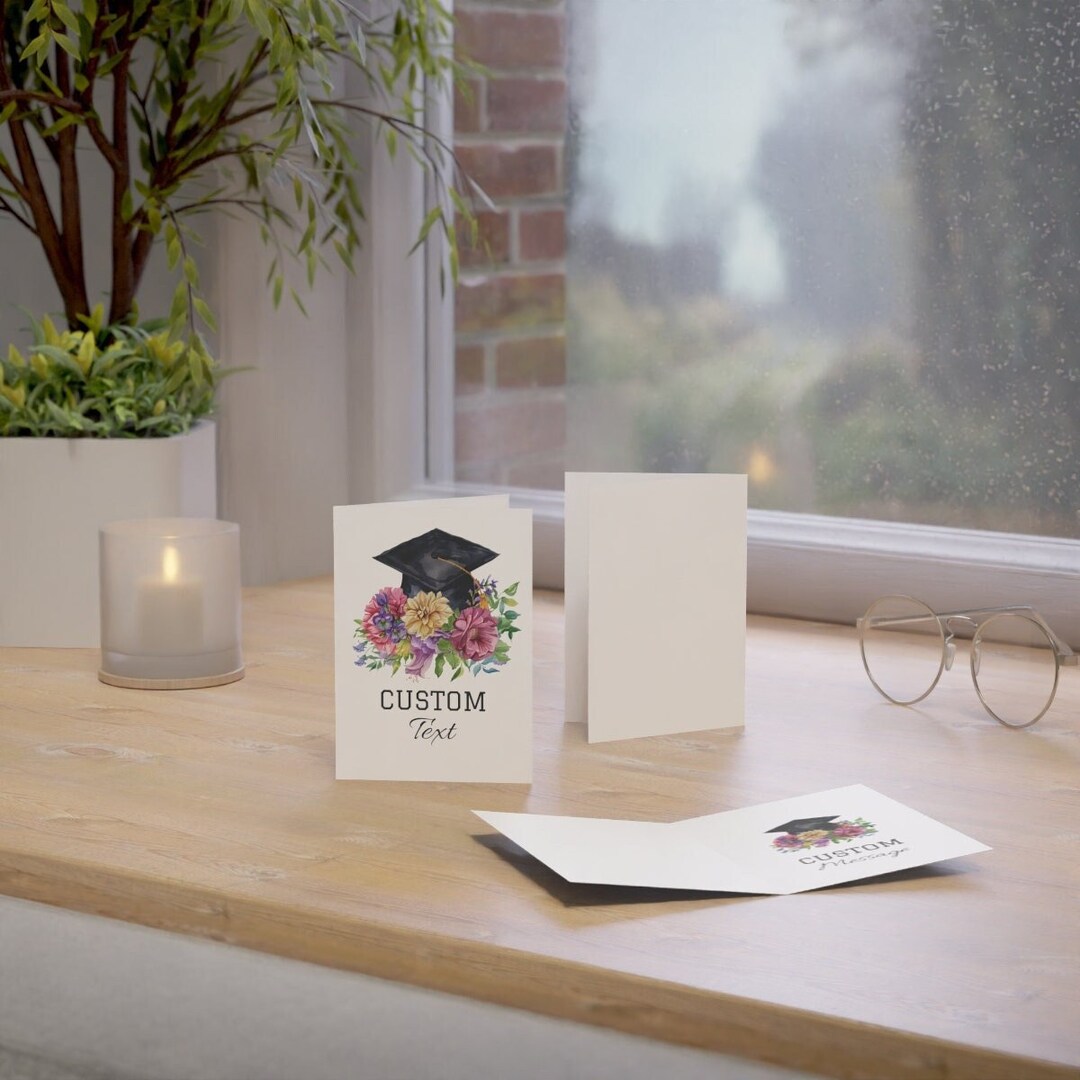 Congrats Grad, Personalized Graduation Card, Floral Graduation Card ...