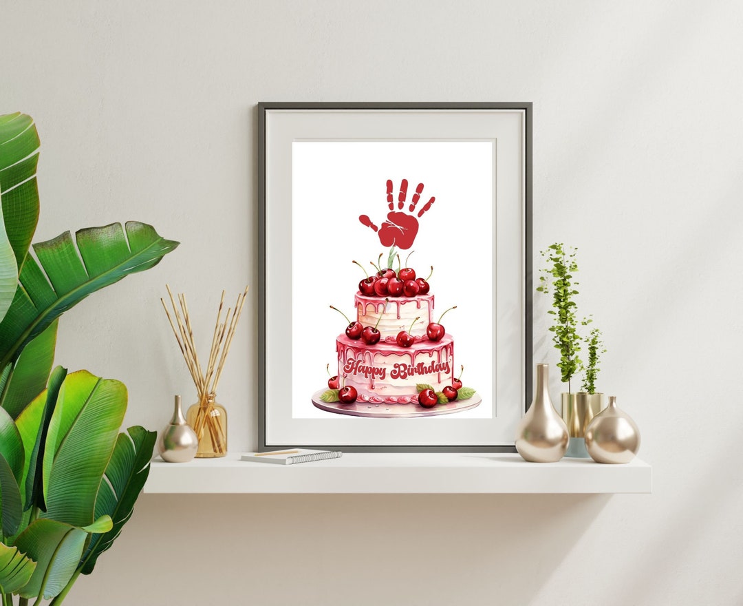 Handprint Art Craft for Kids, DIY Hand Print Baby Keepsake Printable ...