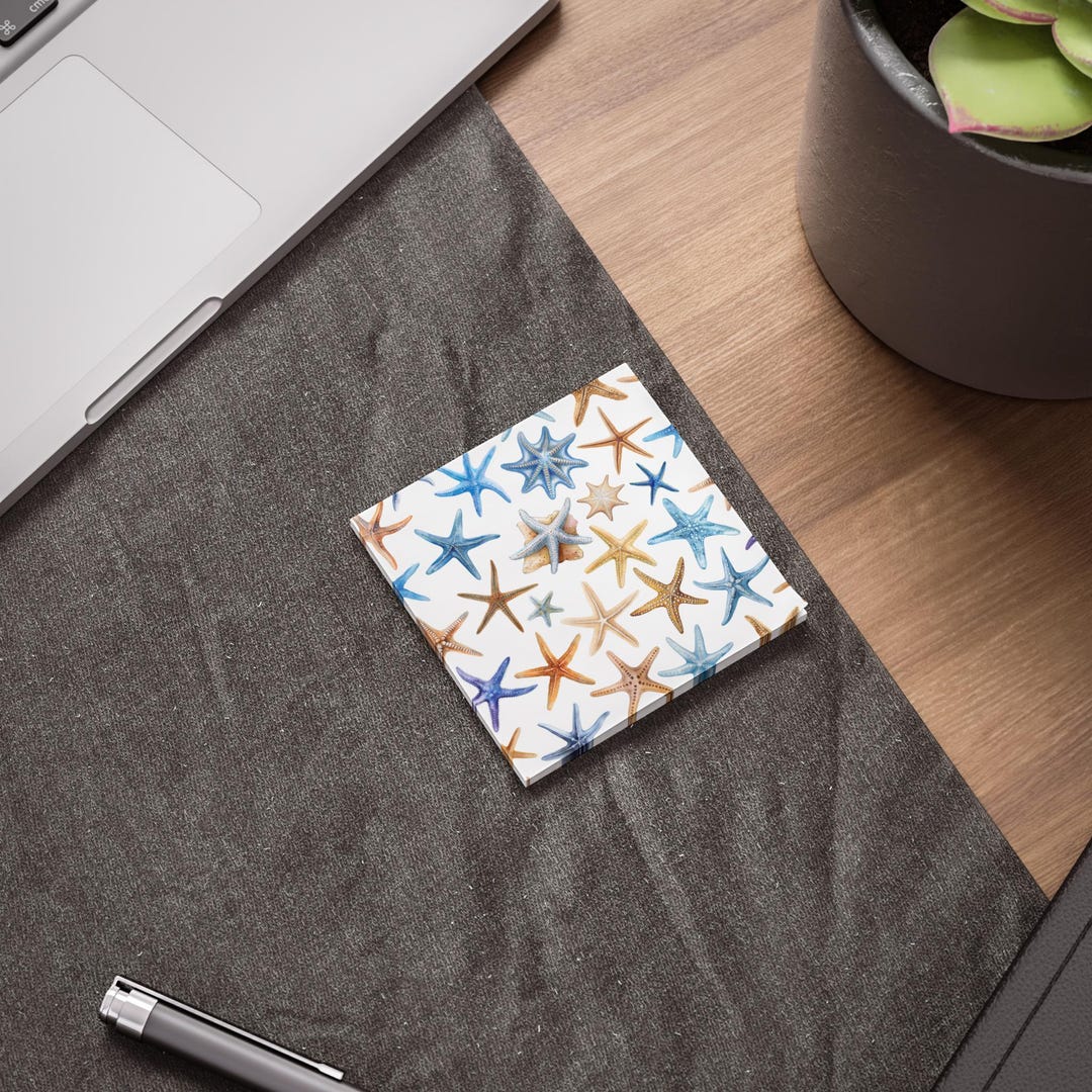 Star Fish Post-it Note Pads, Coastal Sticky Notes, Cute Office Desk ...