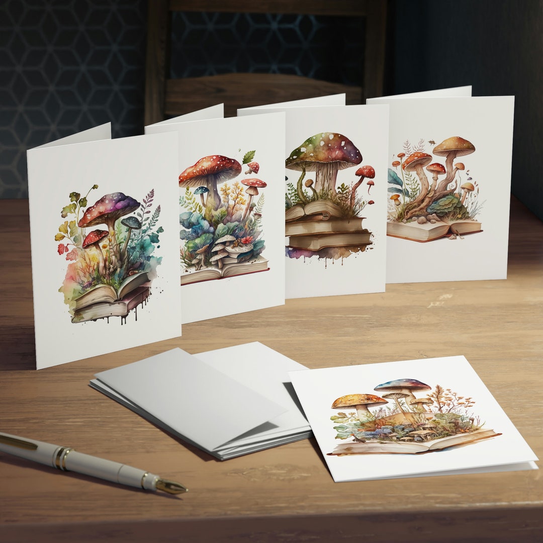 Mushroom Greeting Card Set for Nature Lovers, Greeting Cards for ...