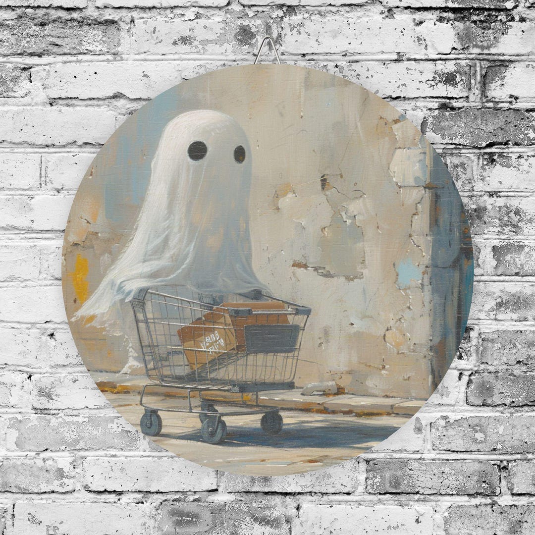 Ghost Wood Sign for Spooky Ghost Lovers Decorations Mantle Wall Shelf ...