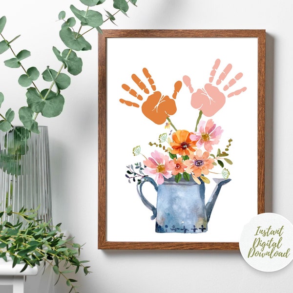 Handprint Flower Art - Etsy