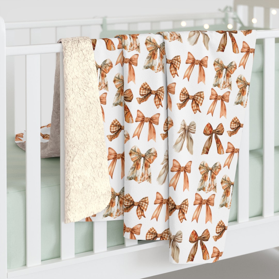 Coquette Fall Blanket With Bows Fall Room Decor Cozy Throw Blanket ...