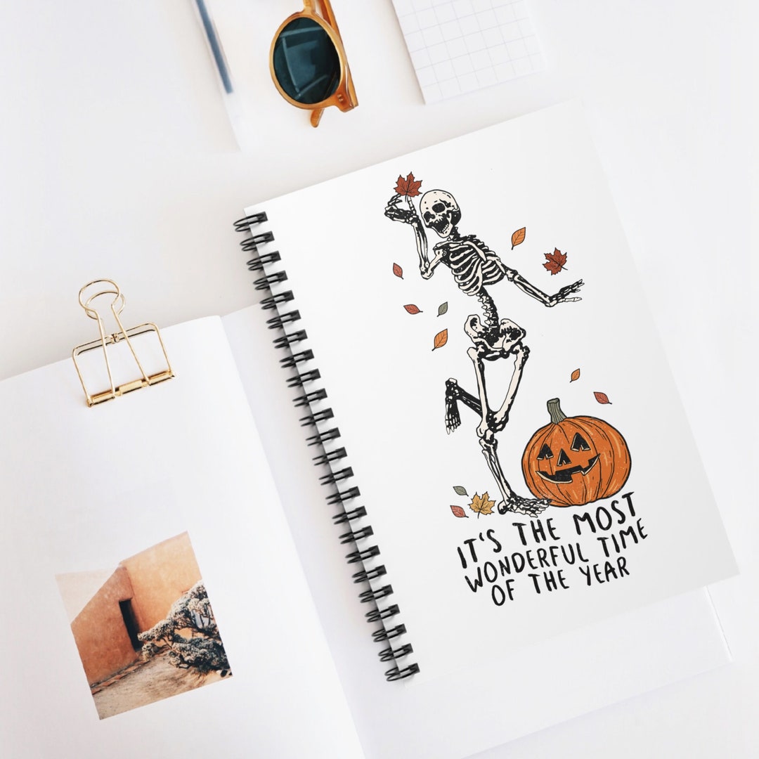 Skeleton Notebook for Halloween, Funny Skeleton Halloween Journal ...