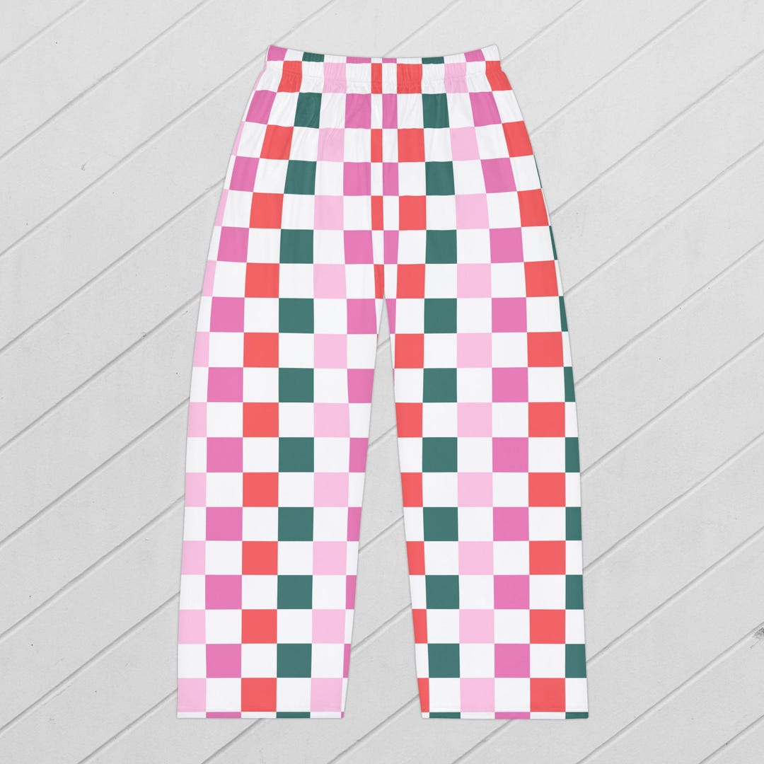 Checkered Pj Pants for Men Christmas Retro Loungewear Bottoms for Him ...