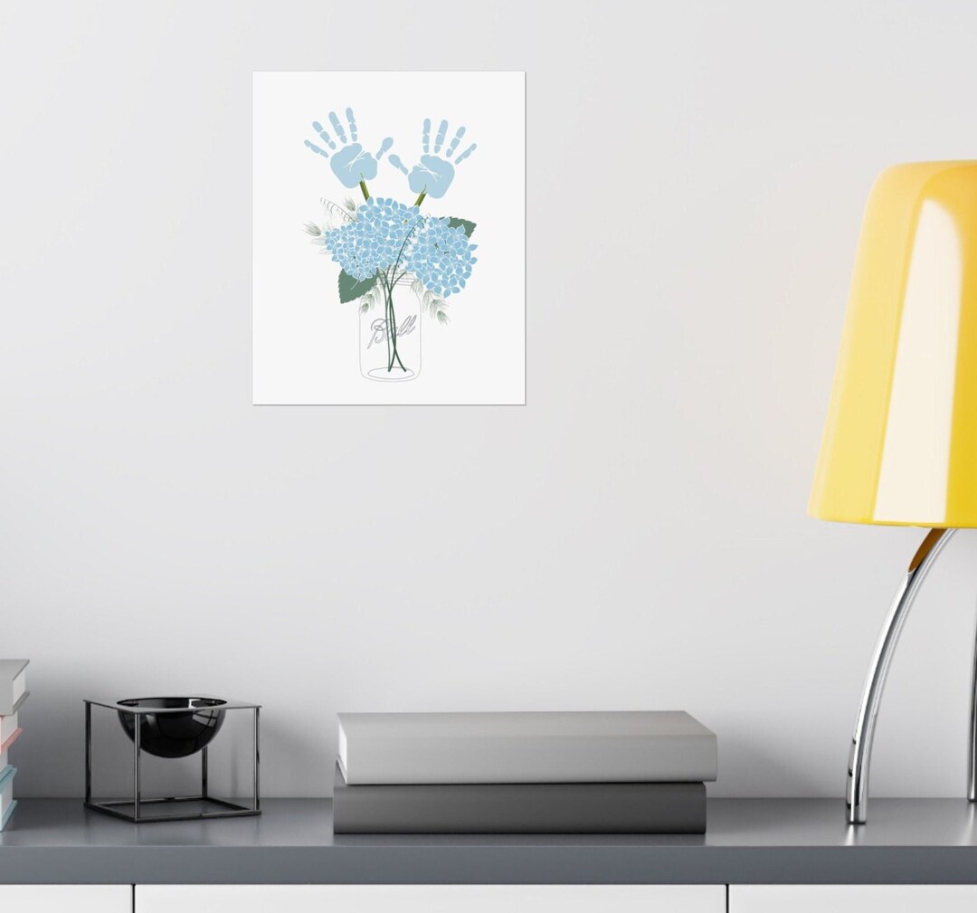 Handprint Bouquet Matte Vertical Poster Gift for Grandma Gift for Mom ...