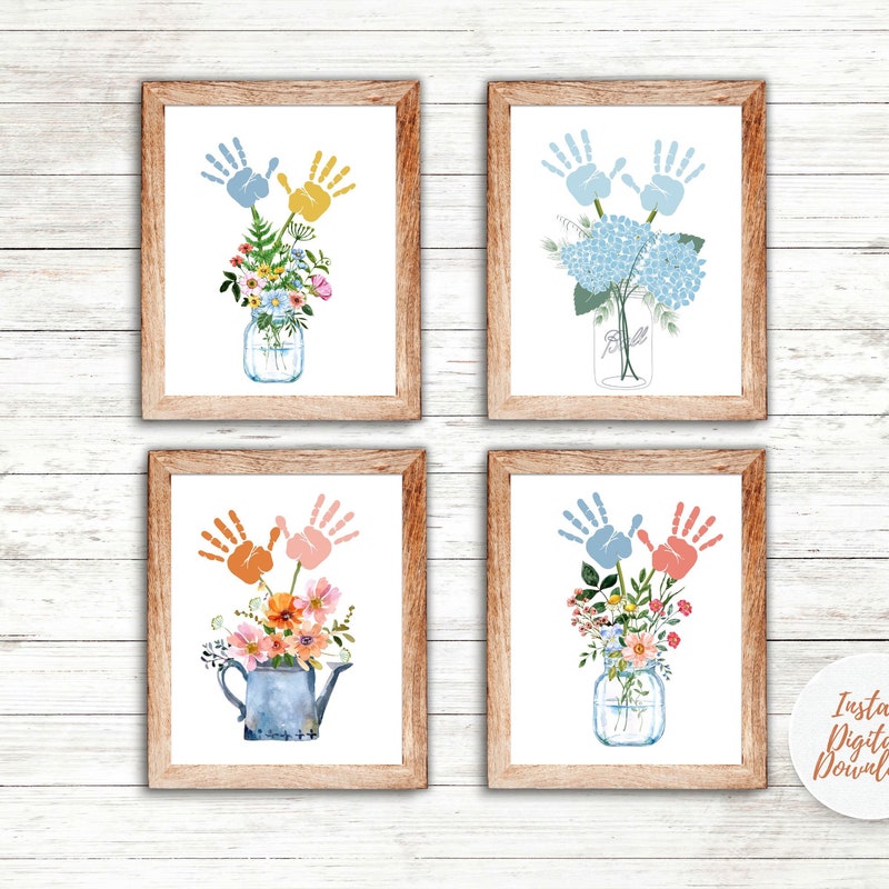 Handprint Flower Art - Etsy