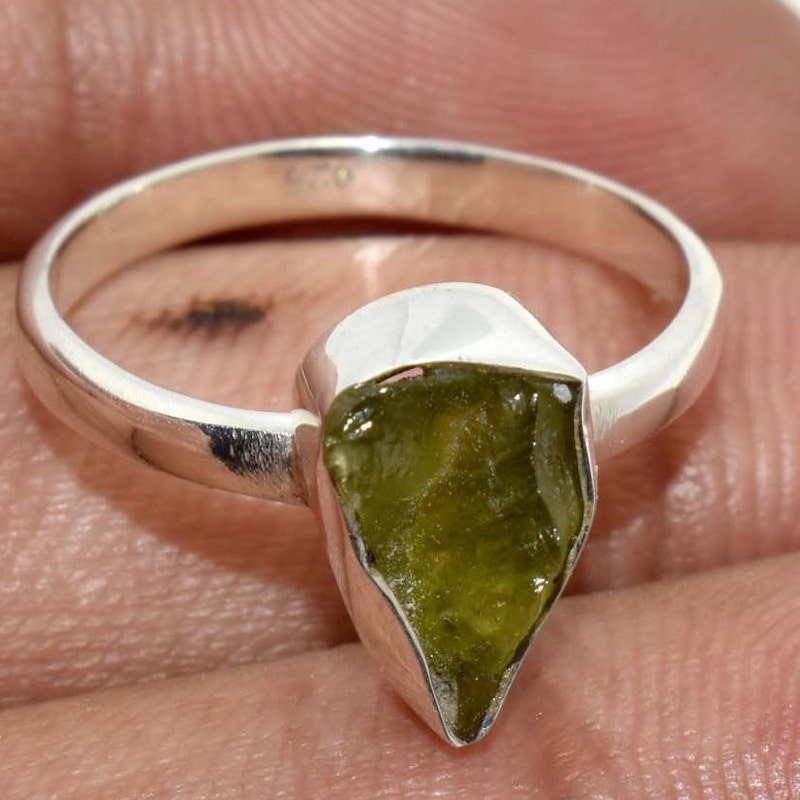 Rough Gemstone Ring - Etsy