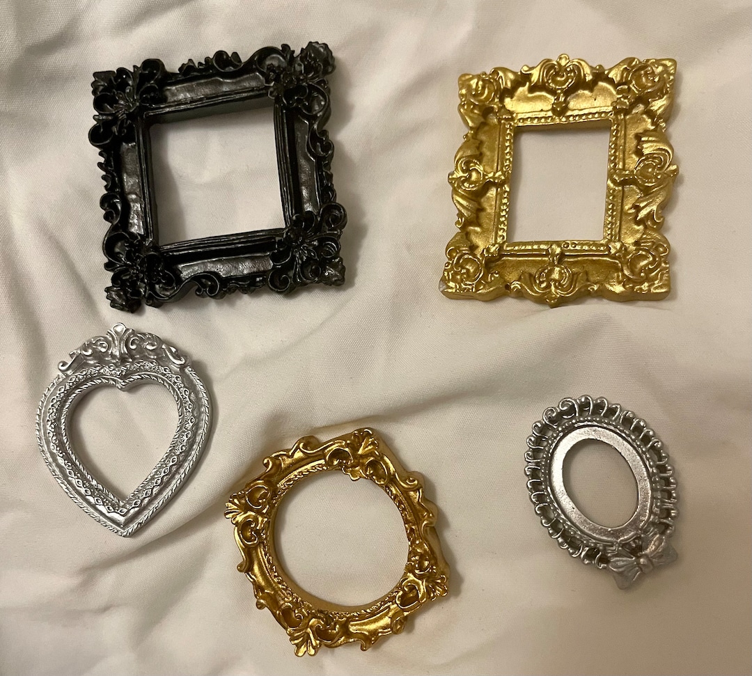 5 Miniature Picture Frames for Use in Dollhouses or Crafts, Victorian ...