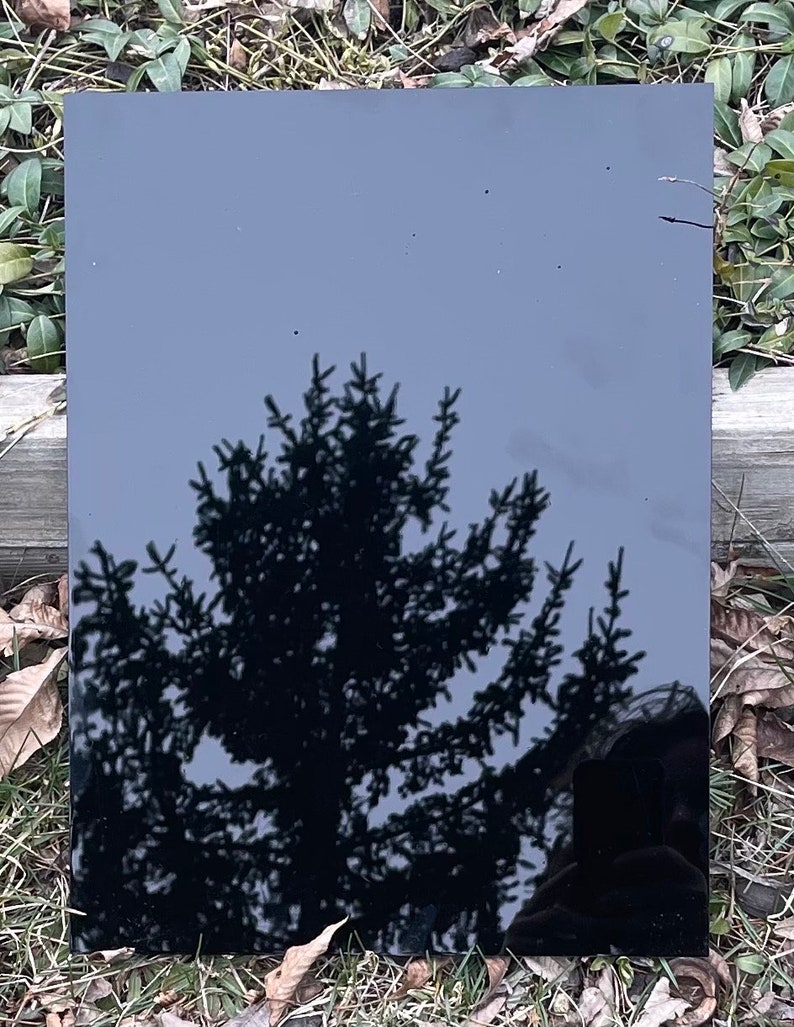 Black Acrylic Plexiglass Reflective Sheet 12” X 18” X 1/8” Opaque for ...