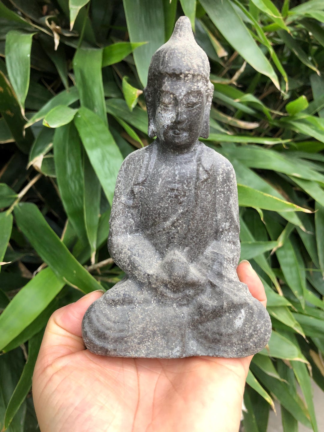 Carved Bluestone Buddha Seated Sitting Lucky Immortal, Tibetan Buddhism ...