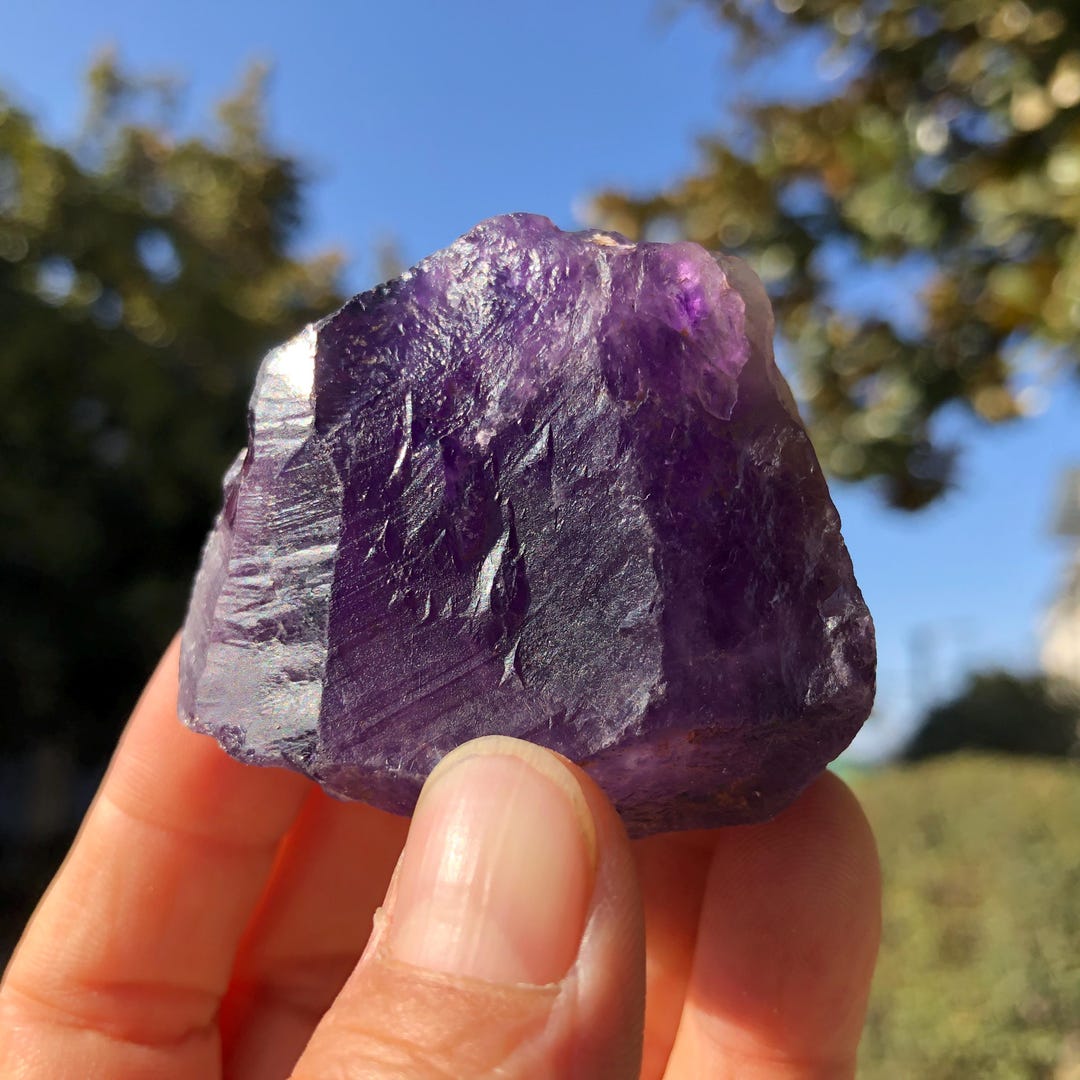 Get 1 Natural Rough Stone Crystal for Tumbling,unique Amethyst Raw ...