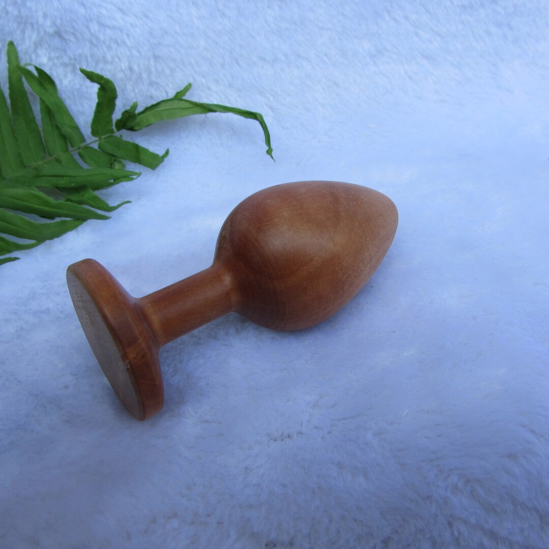 Hand Carved Wood Cone Shape Plug for Fun Secret Gift to Her Him, Wood ...