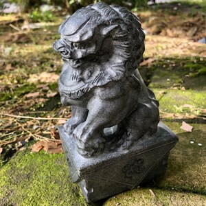 Blue Stone Fu Foo Dogs Guardian Lion Statues, Pair of Beijing Lions ...