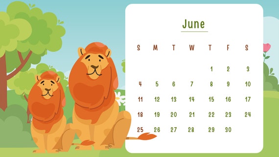 Zoo Animal Calendar 2022