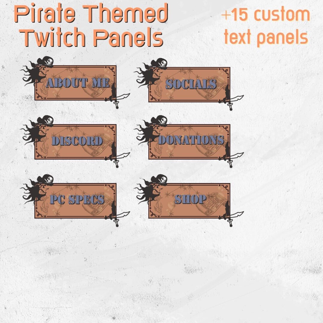 Pirate Themed Twitch Panels and Overlay - Etsy