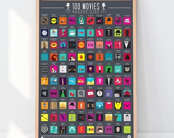 100 Movies Poster - Etsy UK