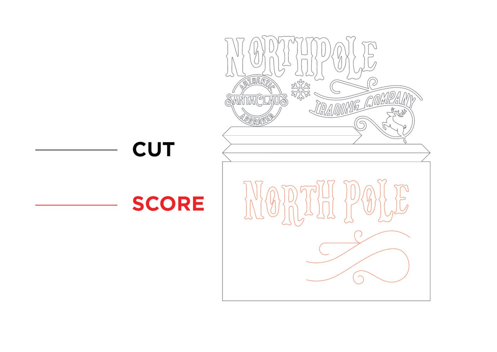North Pole Sign SVG, Cut File, North Pole, Christmas Decor, Laser Cut ...