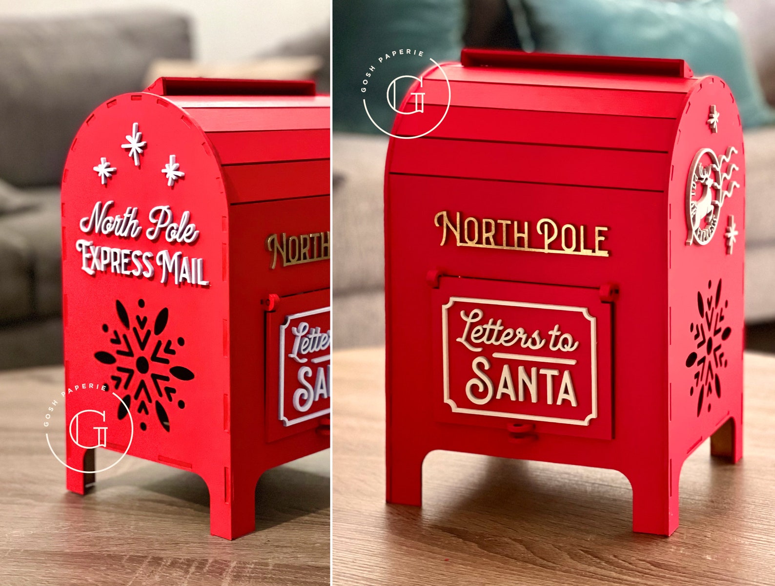 Letters to Santa Mailbox SVG, Cut File, Santas Mailbox, Christmas Decor ...